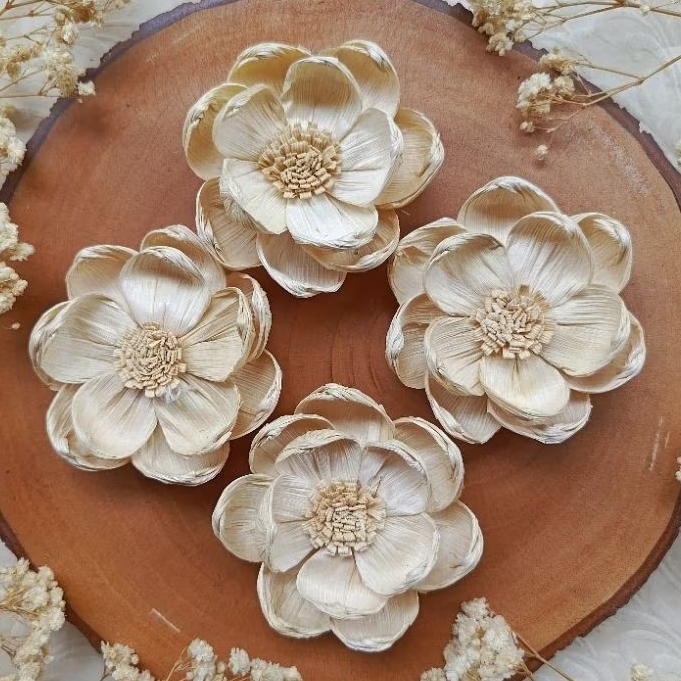 Jual Jingga Flower - Bunga klobot teratai putik 7 cm bunga mahar Hiasan ...