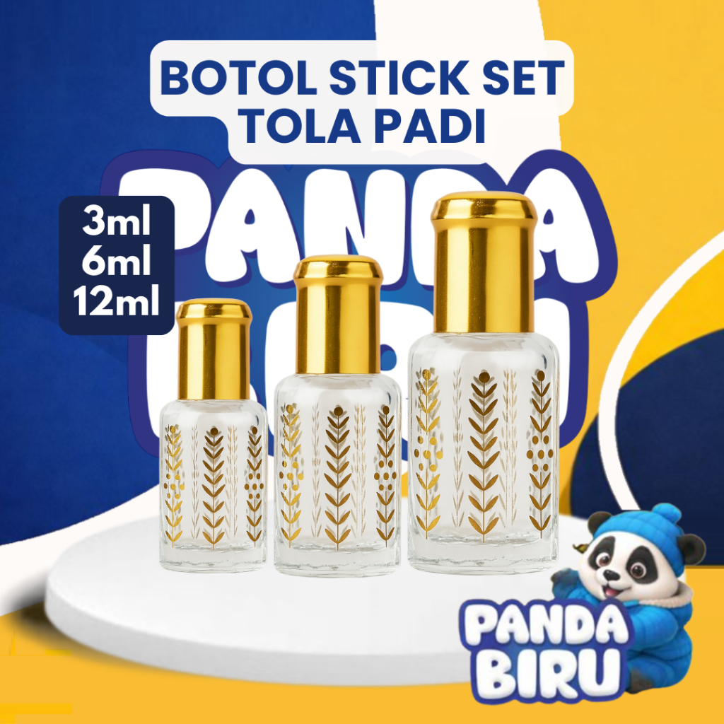 Jual Botol Parfum Stick Set Tola Padi 3ml, 6ml, 12ml - Botol Winyak ...