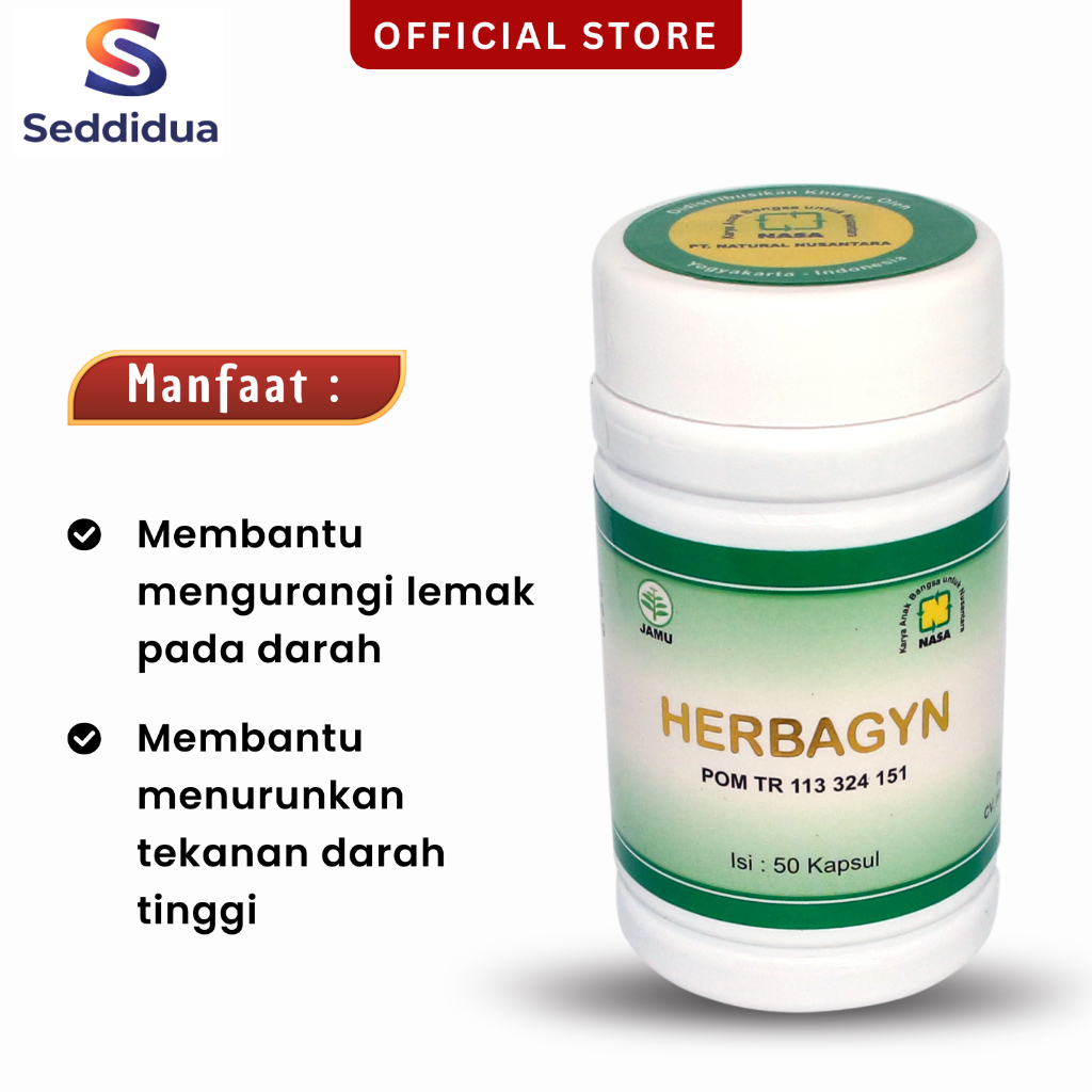 Jual HERBAGYN Nasa Original Obat Suplemen Herbal Penurun Kolesterol dan ...