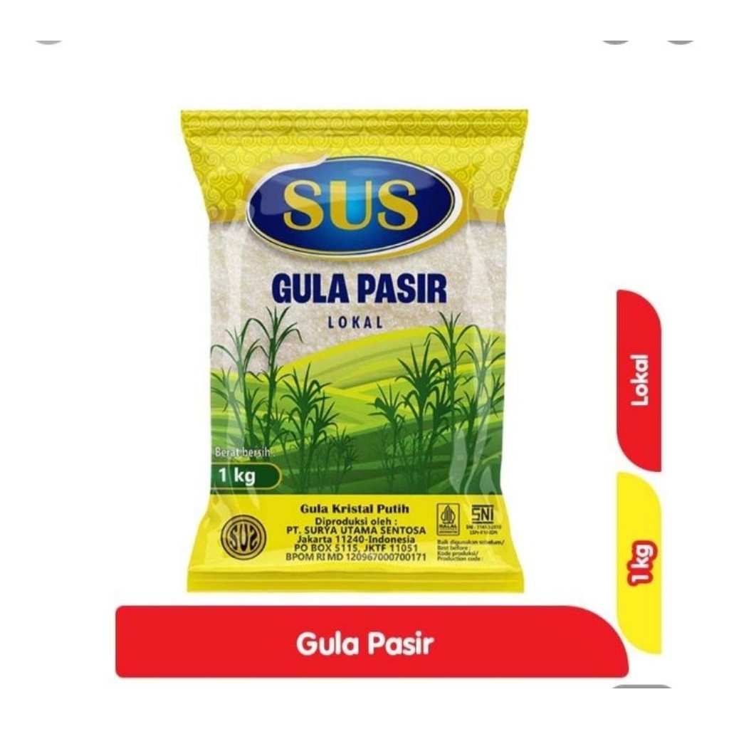 Jual [EXP 2027] SUS [RANDOM] GULA PASIR LOKAL 1KG | Shopee Indonesia