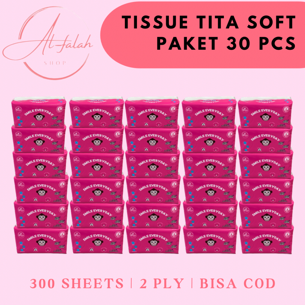 Jual Tissue TITA SOFT Paket 30 PCS 300 Sheets 2 Ply Tisu Wajah Facial ...