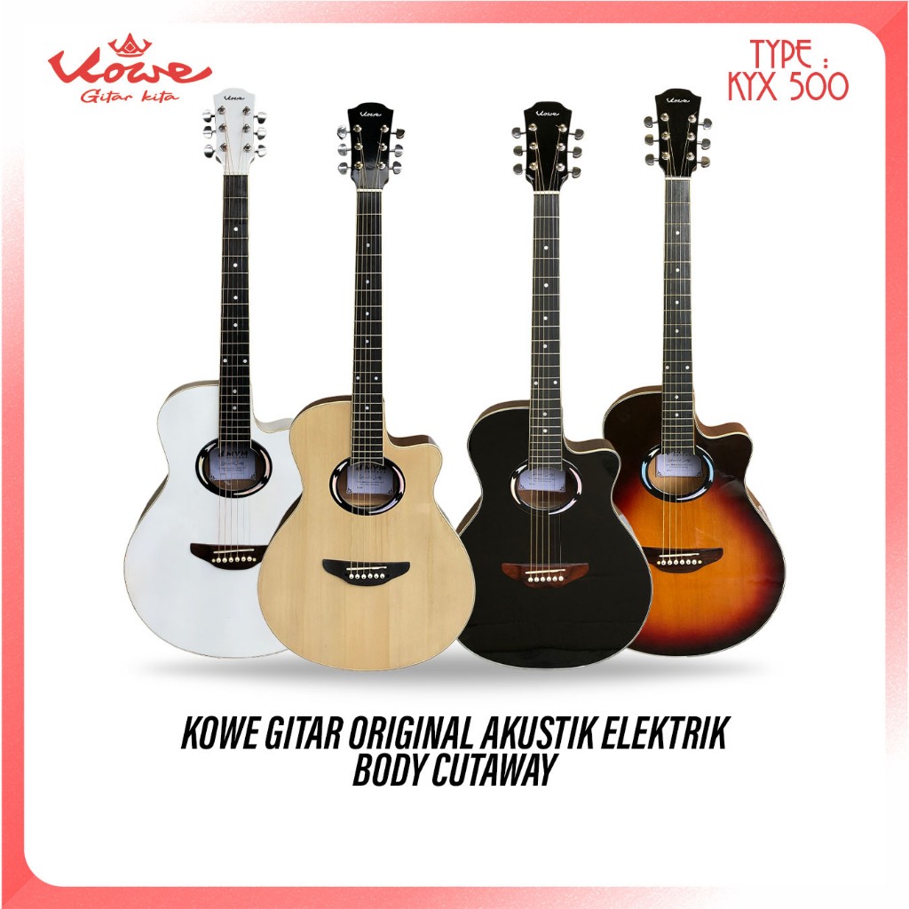 Jual KOWE Gitar KYX 500 Akustik Elektrik 7545R Bergaransi | Shopee ...