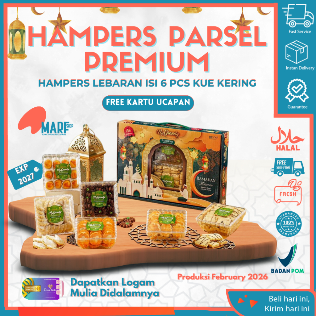 Jual PAKET HAMPERS PARCEL LEBARAN RAMADHAN KUE KERING CAKE COOKIES ...