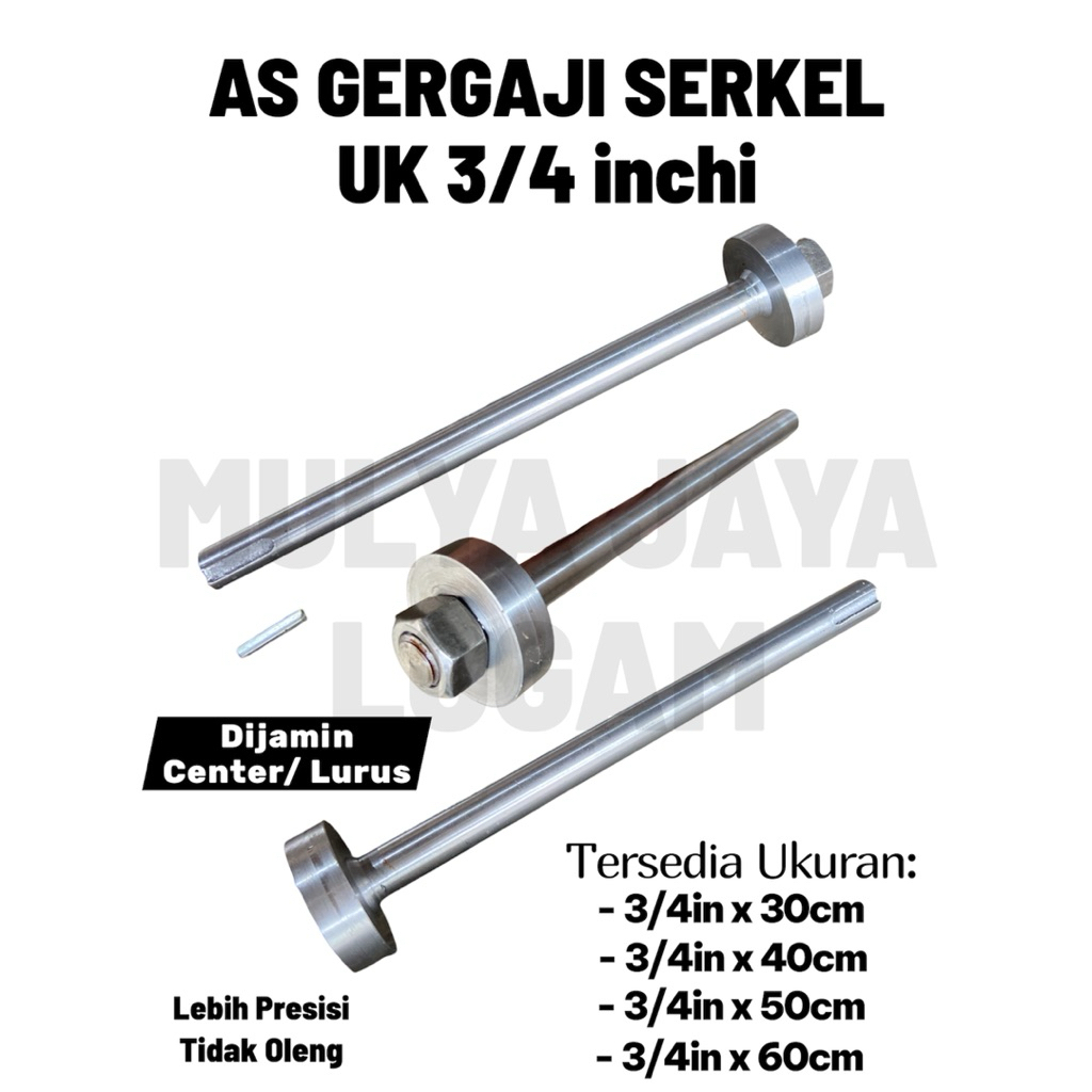 Jual as gergaji serkel 3/4 inc panjang 30, 40, 50, 60cm ( AS SAJA ...