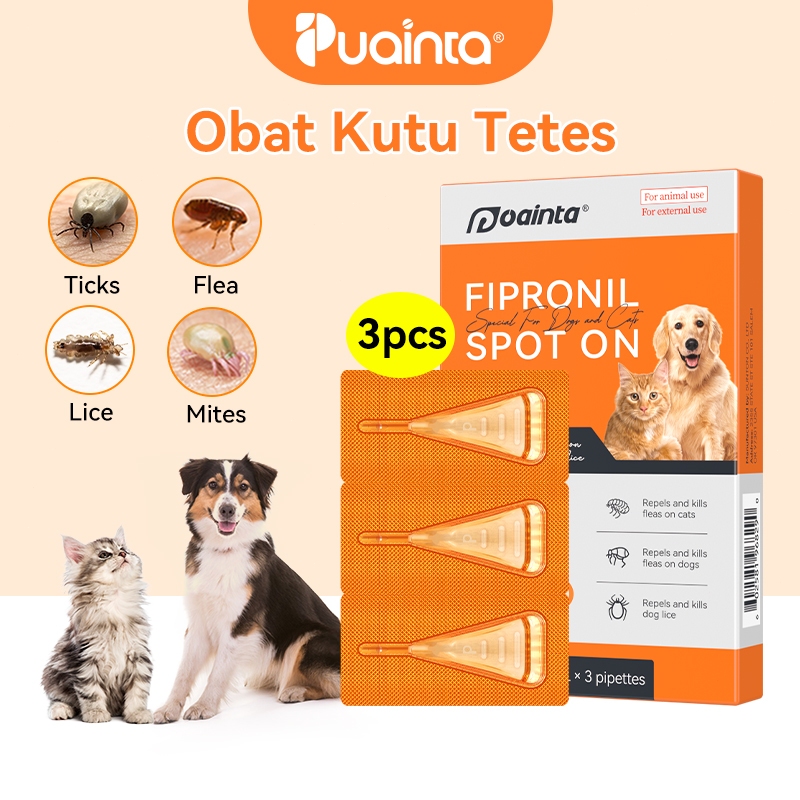 Jual PUAINTA Anti Kutu Kucing Dan Anjing Obat Cacing Kitten Puppy Hapus ...