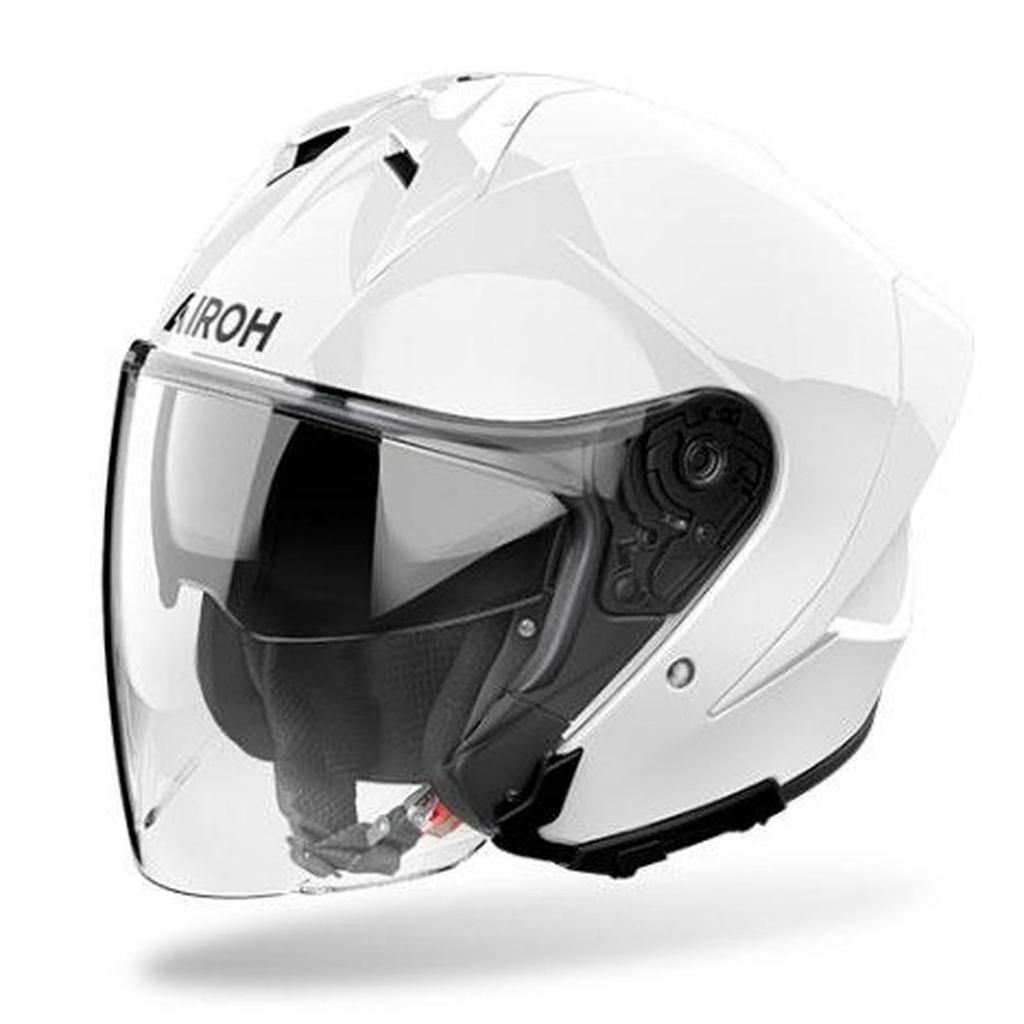 Jual AIROH H 21 COLOR WHITE GLOSS HALF FACE HELMET | Shopee Indonesia