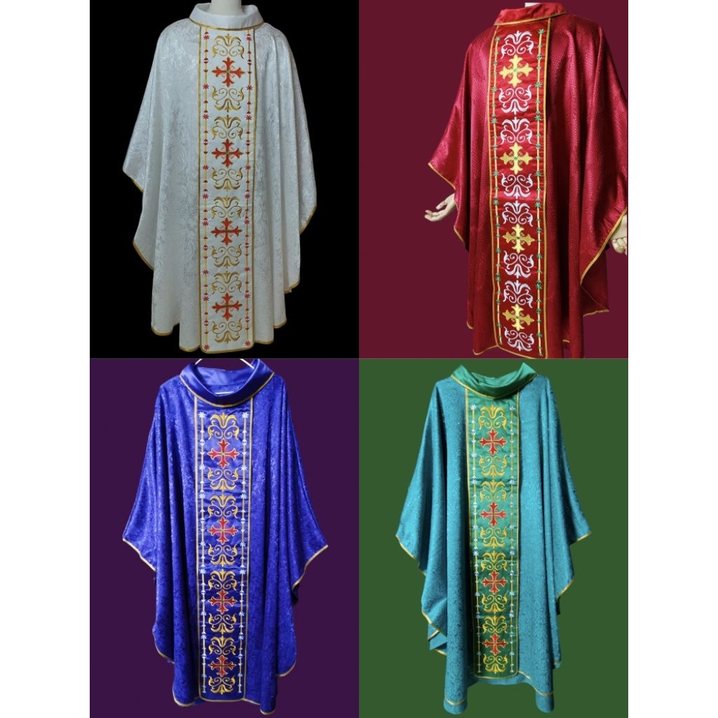 Jual Kasula Imam Romo Katolik/ 4 Warna / Kasula Pastor Katolik | Shopee ...