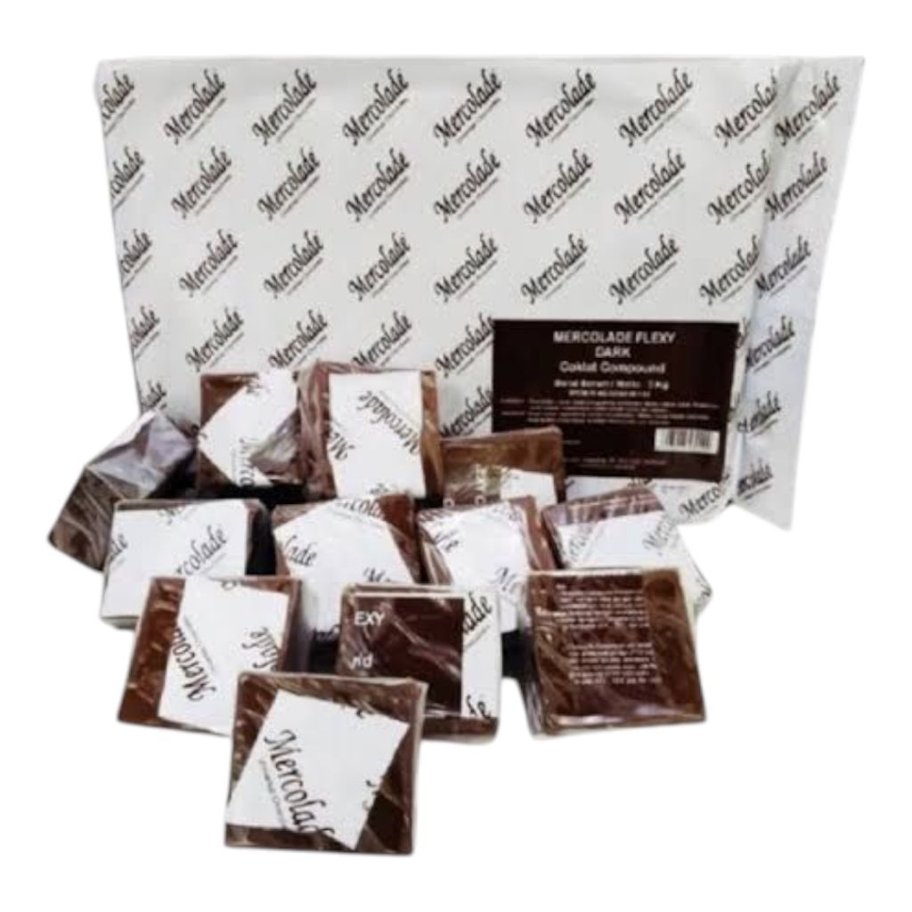 Jual Mercolade flexy dark coklat compound repack 1 kg | Shopee Indonesia