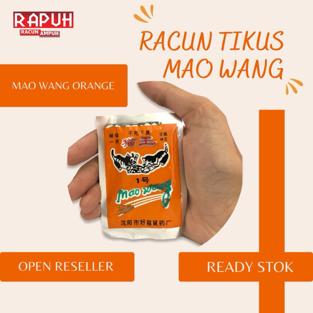 Jual GROSIR 20 Racun Tikus Beras Mao Wang Asli Hologram Tikus Mati ...