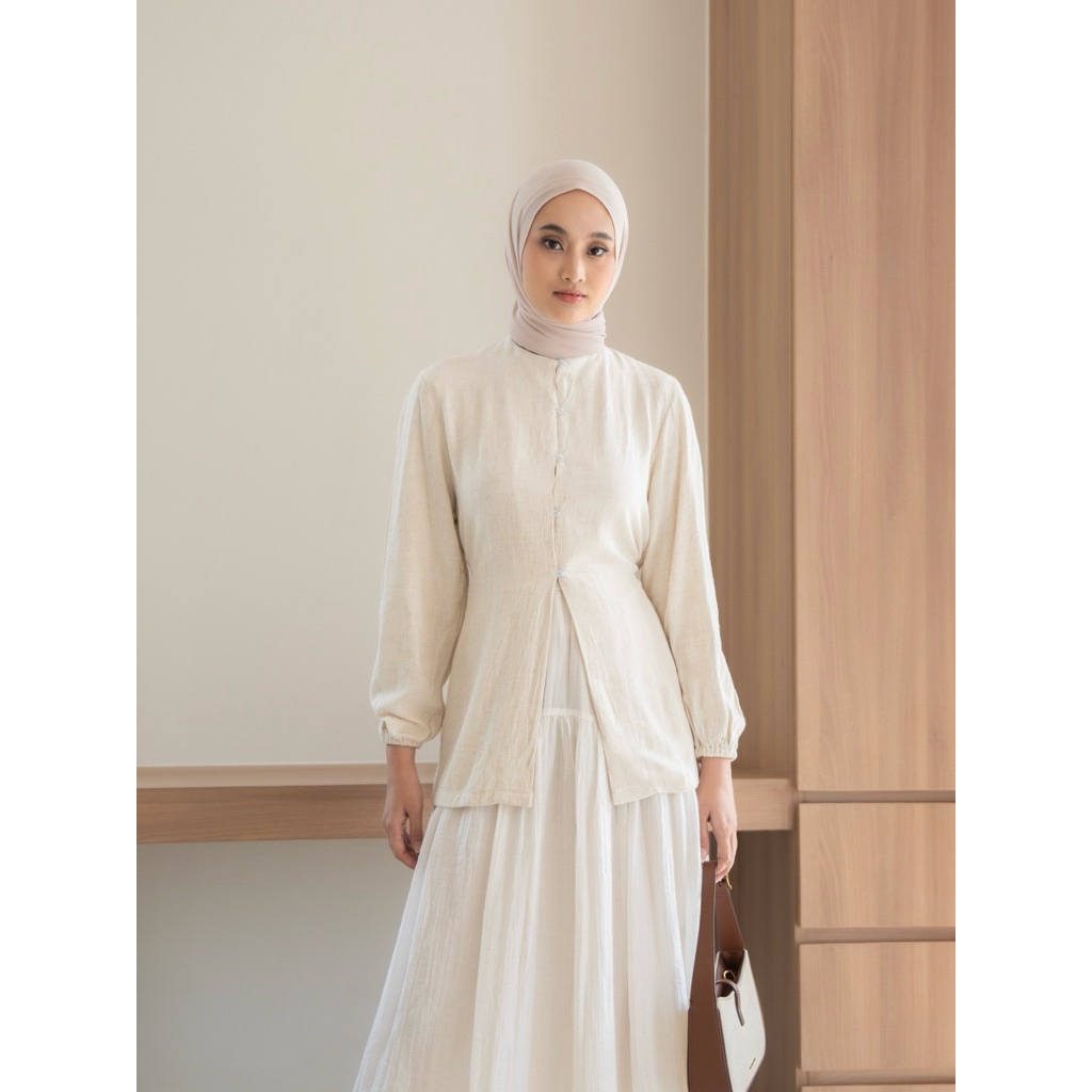 Jual Fwdaily - Alice Linen Cardigan (Cardigan Panjang - Outer Musim ...