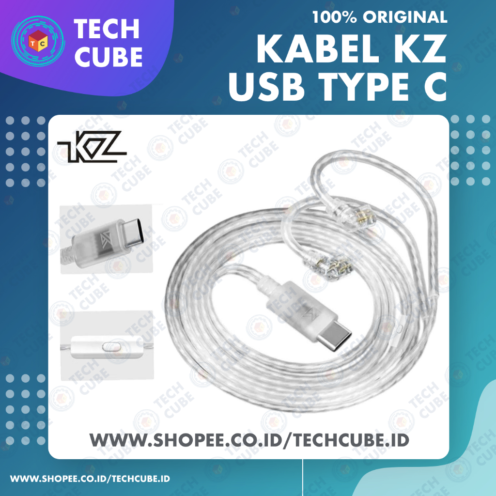 Jual Kabel KZ Cable Kabel Earphone IEM USB Type C With Mic Oxygen Free ...