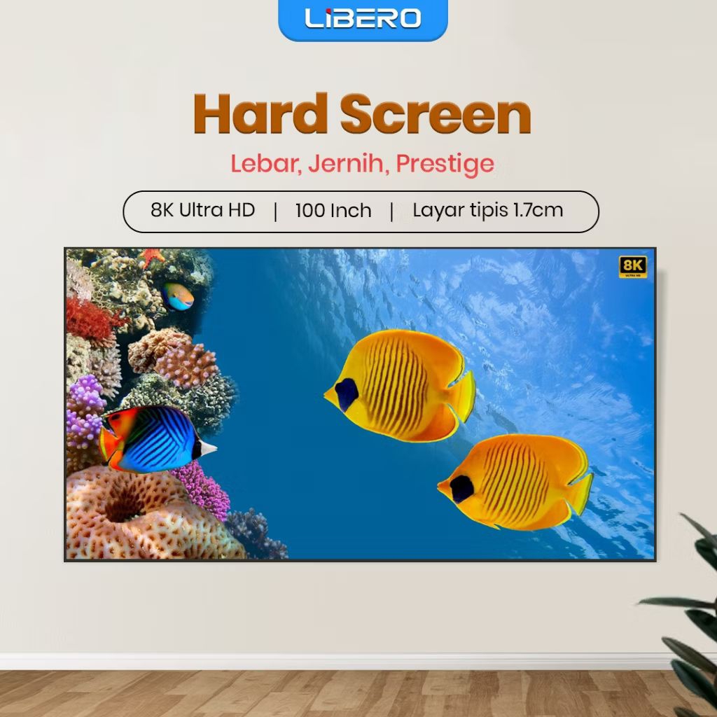 Jual New LIBERO PROYEKTOR SCREEN 8K HDRhard screen projector screens ...