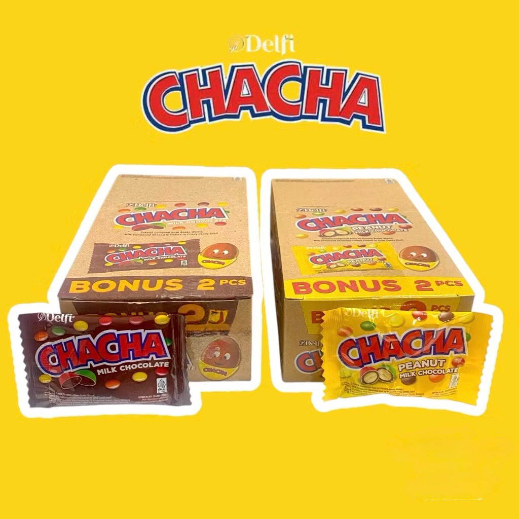Jual CHACHA MILK CHOCOLATE / DELFI CHACHA MILK PEANUT BOX / 1 BOX ISI ...