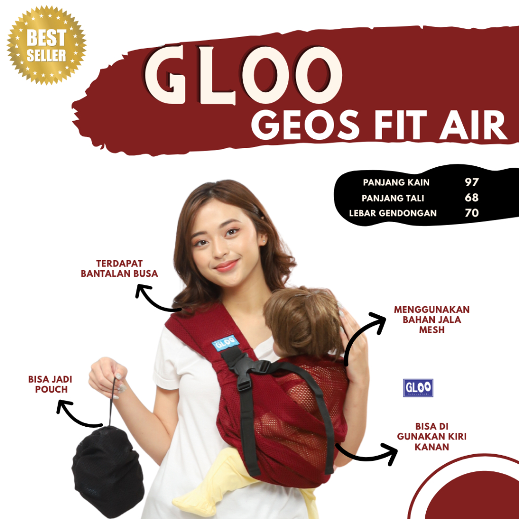 Jual Gendongan Bayi - GLOO Gendongan Geos Jaring Gendongan Samping ...
