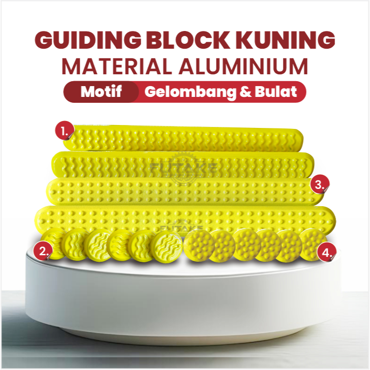 Jual Guiding Block Kuning Alumunium GO & STOP Jalur Pemandu Difabel dan ...