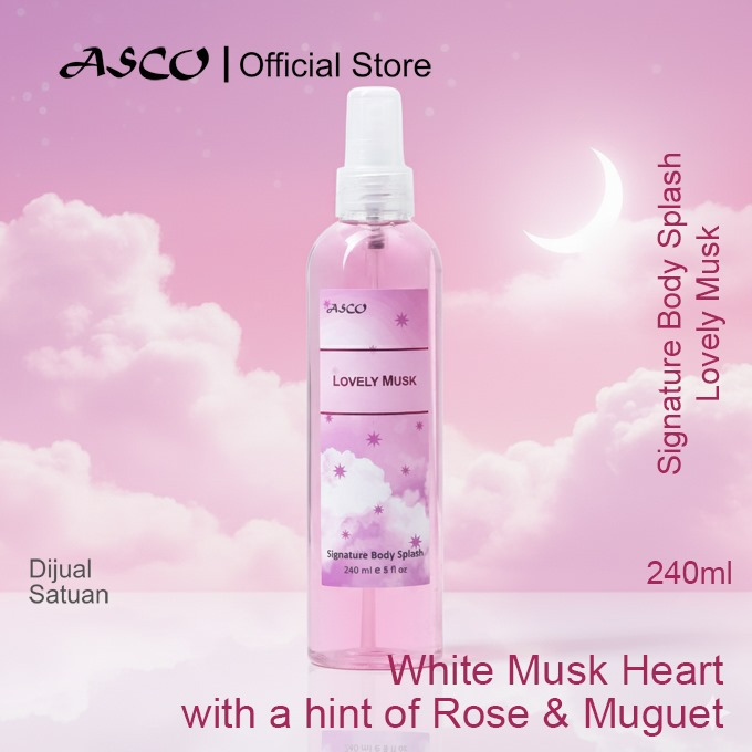 Jual [ White Musk ] ASCO Body Splash LOVELY MUSK 240ml Fine Fragrance ...