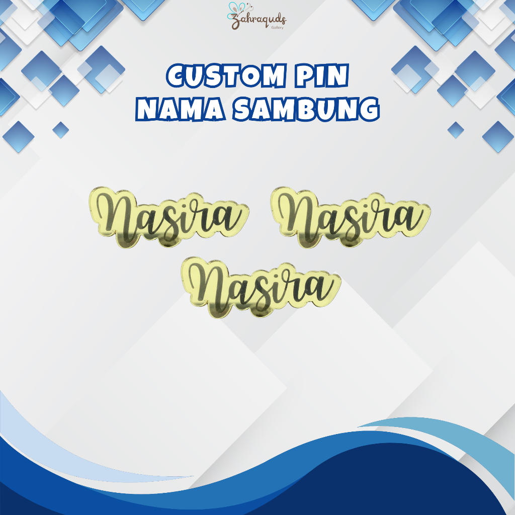 Jual Custom Nama Sambung/Pin Nama Sambung Custom Nama | Shopee Indonesia