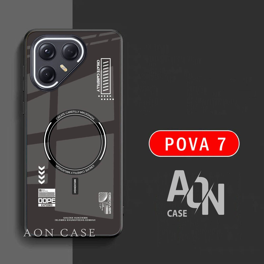 Jual Aon_case Soft case glass kaca kilau for TECNO POVA 7 4G - CASE HP ...