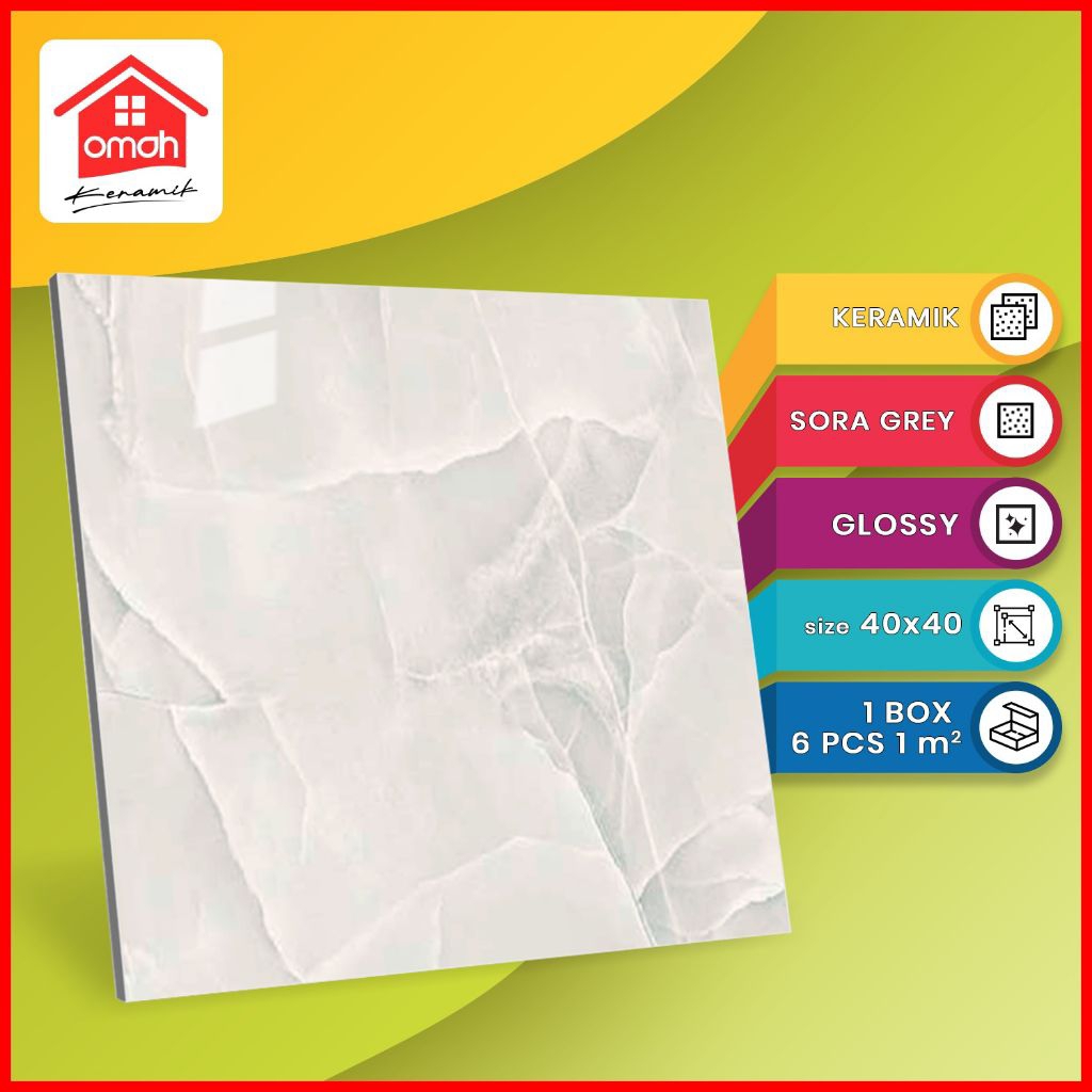 Jual Keramik Lantai Kilap SPECTRUM 50x50 Sora Grey | Shopee Indonesia