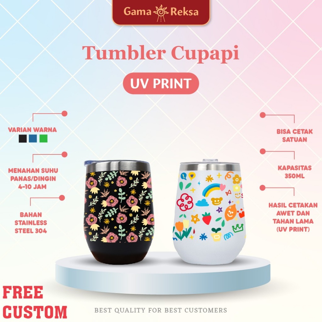 Jual Mug Kopi Teh Custom CUPAPI Stainless Steel PremiumCetak Print Uv ...