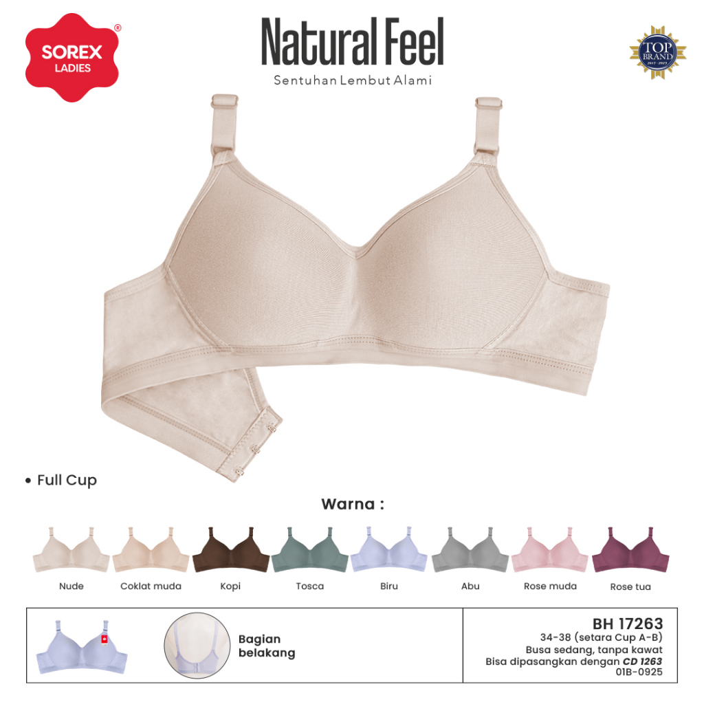 Jual Sorex Bra Natural Feel Busa Tanpa Kawat Kait 3 Setara Cup A-B Full ...