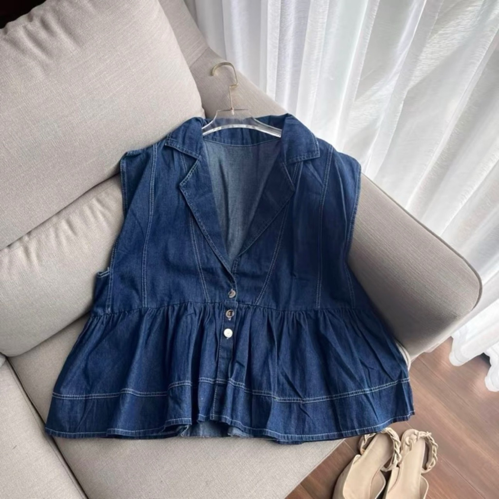 Jual jisso.clo / GEO VEST DENIM OVERSIZE / JACKET ROMPI OVERISZE / VEST ...