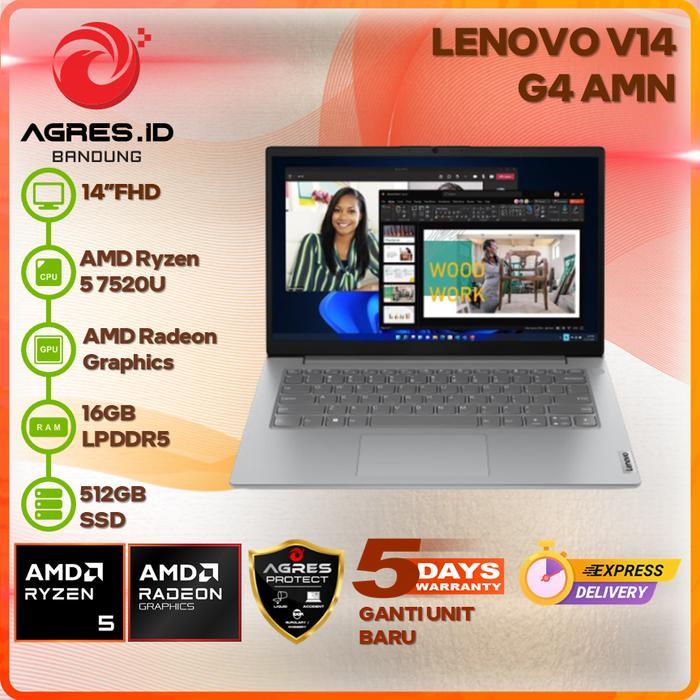 Jual LENOVO V14 G4 AMN RYZEN 5 7520U 16GB 512GB 14" FHD IPS | Shopee ...