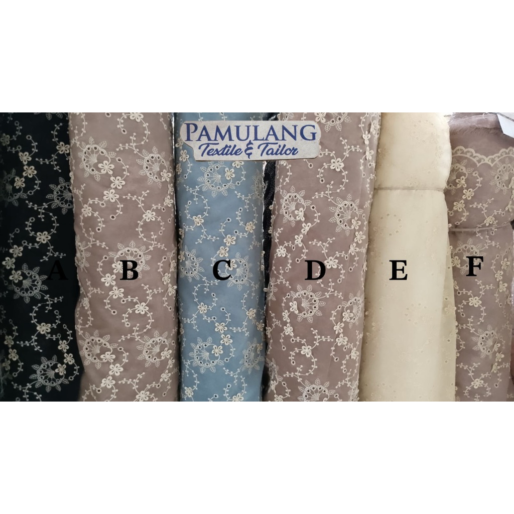 Jual Kain NEW PAPER SILK BOLONG EMBROIDERY 3D || Harga Per Setengah ...