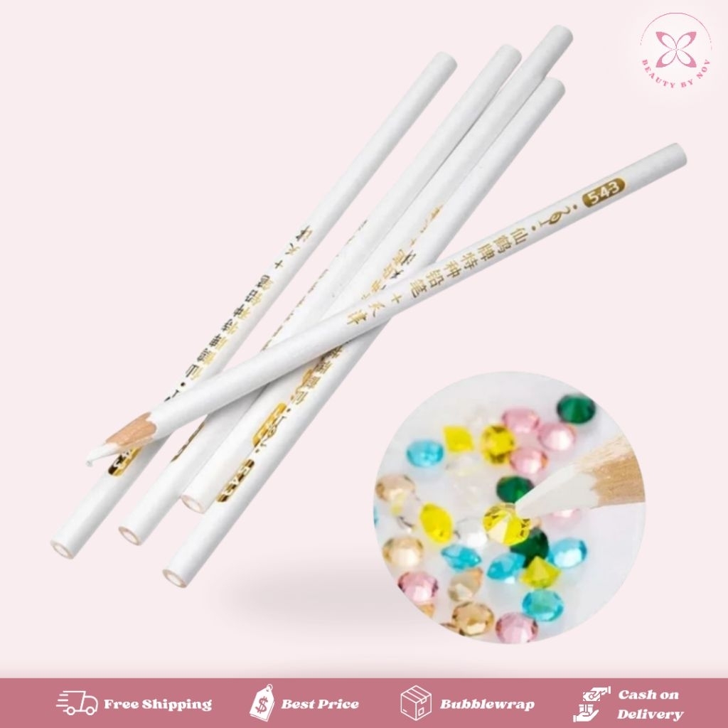 Jual PEN PICKER PENSIL PUTIH Tools Rhinestone Hiasan Hiasan Kuku ...