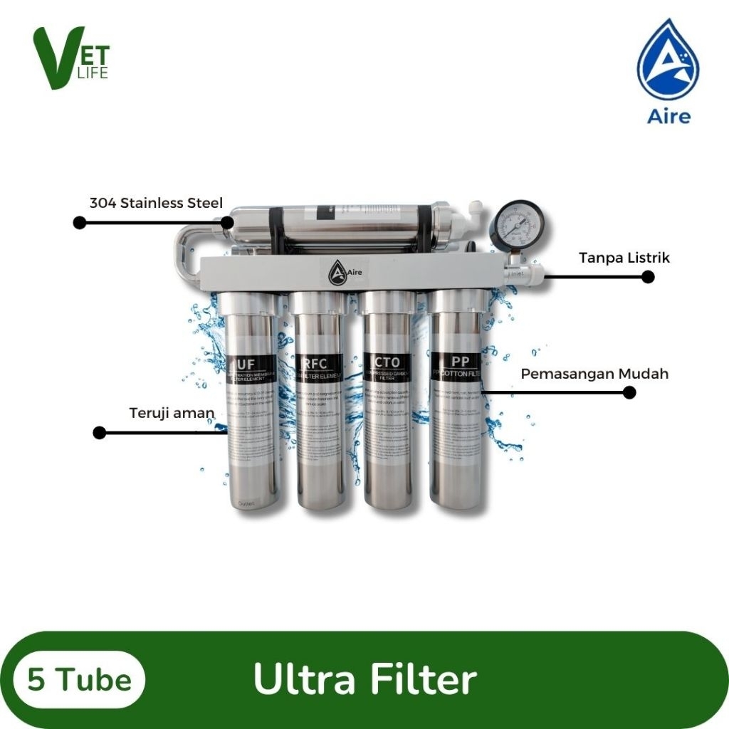 Jual Ultra Filter Penyaring Air Siap Minum anti virus bakteri UF not RO ...