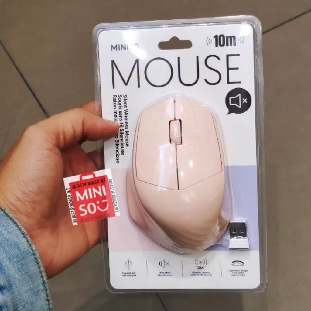 Jual MINISO Mouse Wireless Bluetooth Office Gaming SILENT CLICK ...
