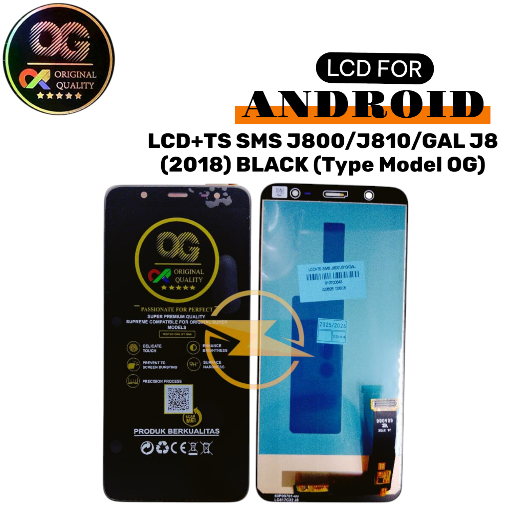 Jual LCD+TS SMS J800/J810/GAL J8 (2018) BLACK (Type Model OG) | Shopee ...