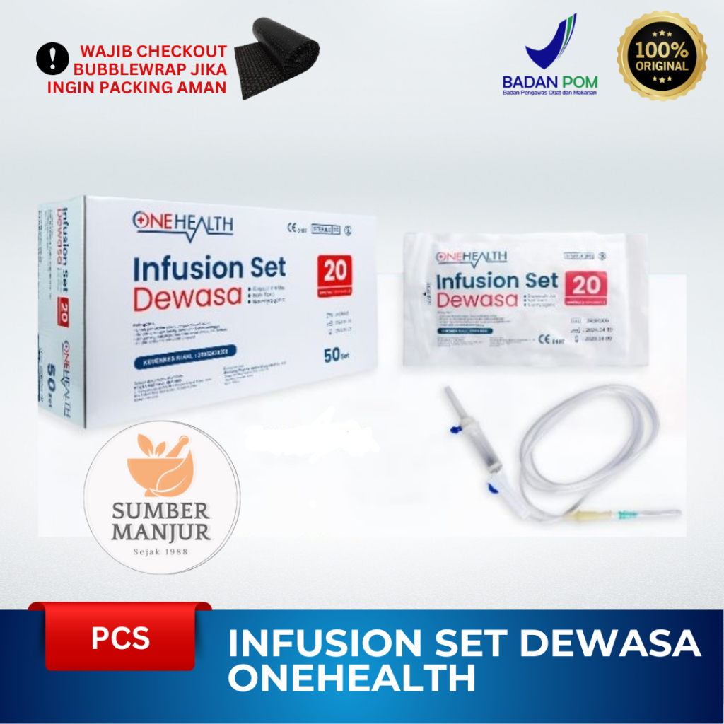 Jual INFUSET DEWASA SELANG ALAT INFUS ONEHEALTH PCS | Shopee Indonesia