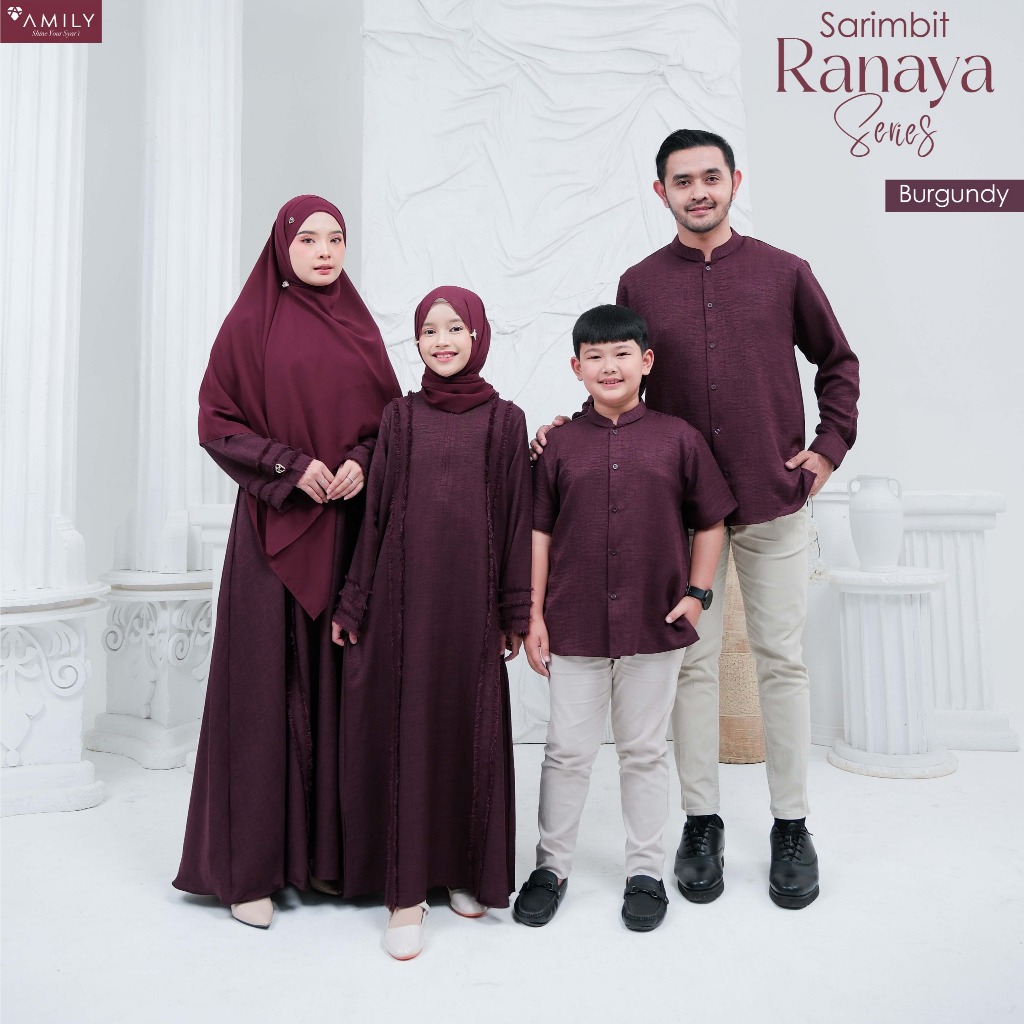 Jual AMILY - [READY STOCK] SARIMBIT LEBARAN 2026 RANAYA SERIES BURGUNDY ...
