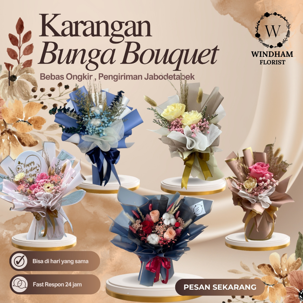 Jual Dry Flower Bucket Preserved Bouquet Buket Bunga Kering Wisuda ...
