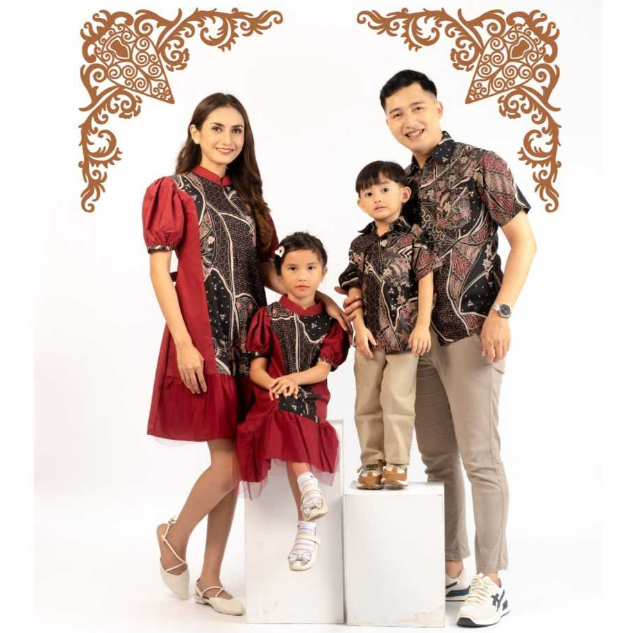 Jual Sweet Joey - Baju Batik Seragam Keluarga Motif Dan Warna Hitam ...