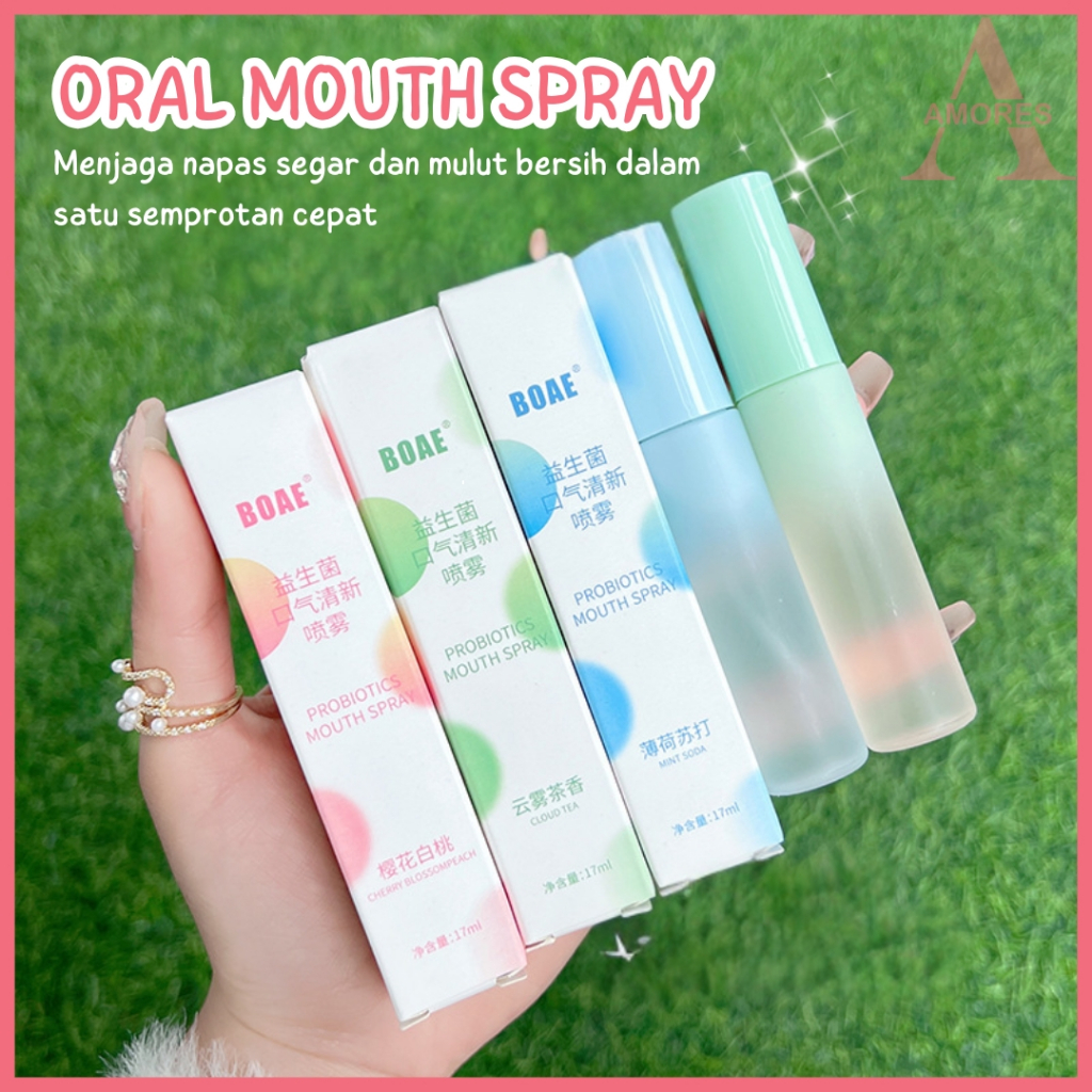 Jual BOAE Mouth Spray Penghilang Bau Mulut Rasa Buah Semprot Aroma ...