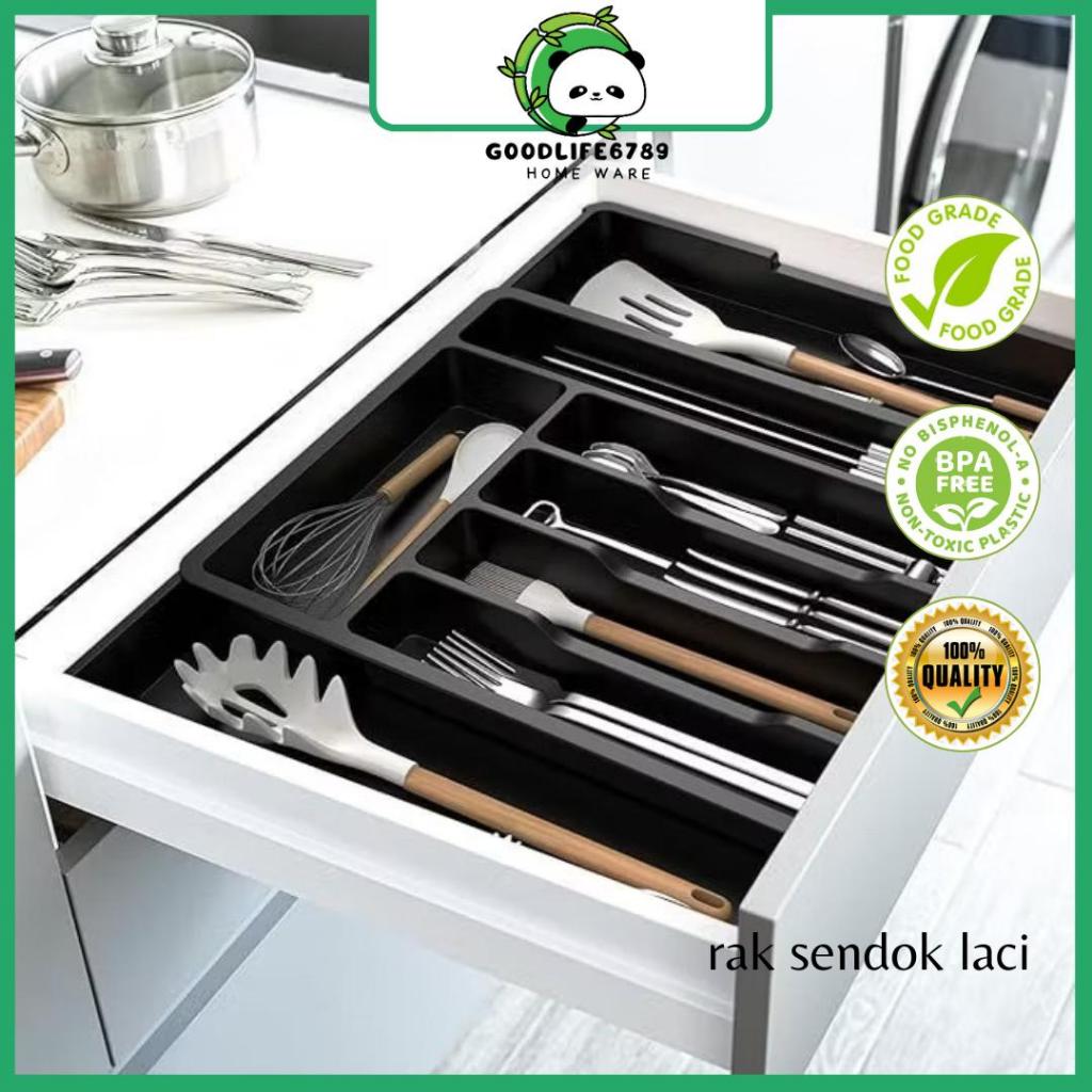 Jual Rak Laci Sekat Penyimpanan Sendok Garpu Pisau Minimalis Lemari ...