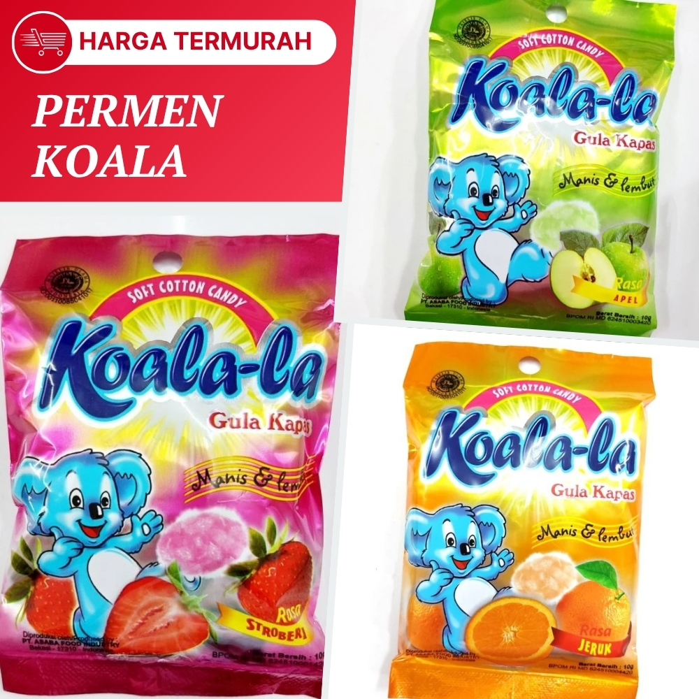 Jual Permen Koala-La Kapas Soft Cotton Candy - Netto 10 gr Permen Kapas ...