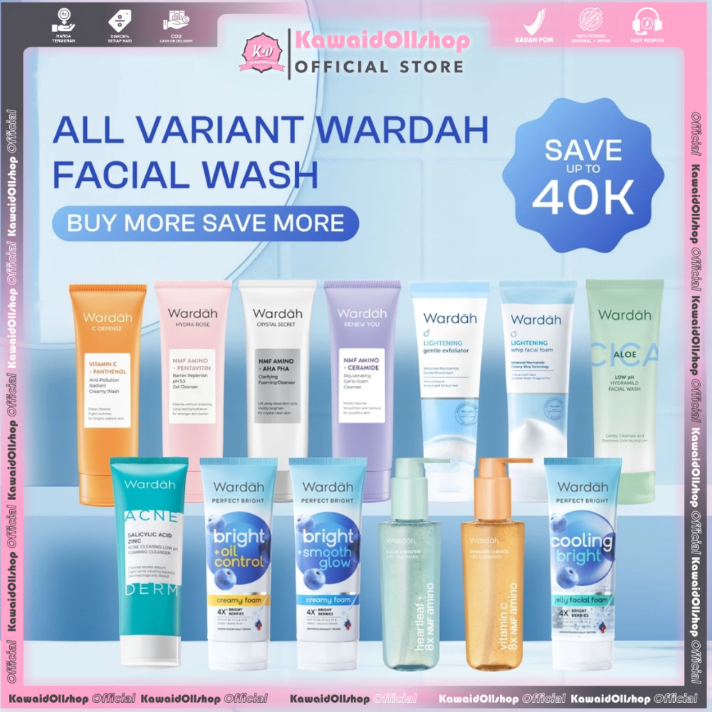 Jual Wardah Face Wash All Series - Sabun Muka Wardah untuk Semua Jenis ...