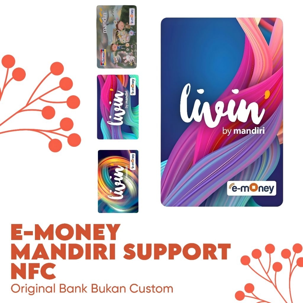 Jual Kartu E-Money Mandiri Support Nfc Original Motif Acak/ Kartu ...