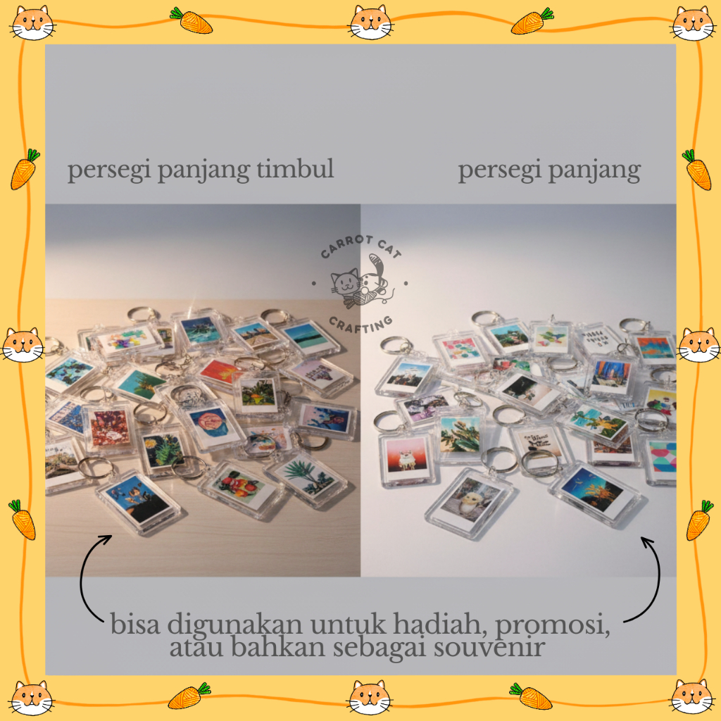 Jual (50pcs) Gantungan Kunci Ganci Persegi Panjang / Akrilik Insert ...