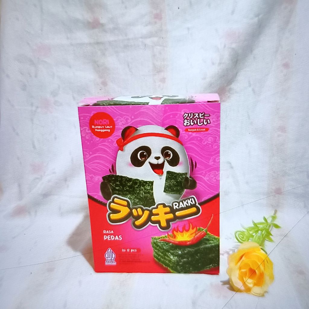 Jual RAKKI NORI / SNACK RUMPUT LAUT CRISPY / 1 BOX ISI 12 PCS | Shopee ...