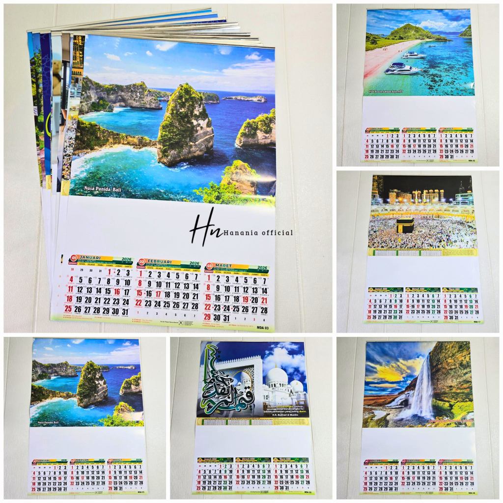 Jual KALENDER 3 BULANAN TRIWULAN TERBARU 2026/ KALENDER DINDING 4 ...