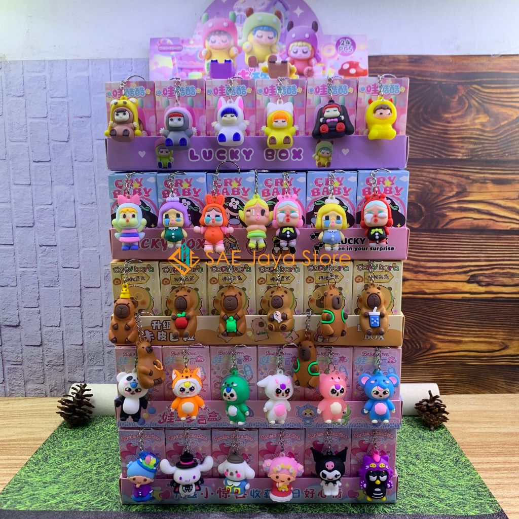 Jual SAE - BLIND BOX GANTUNGAN KUNCI SANRIO BABY THREE CAPYBARA CRY ...