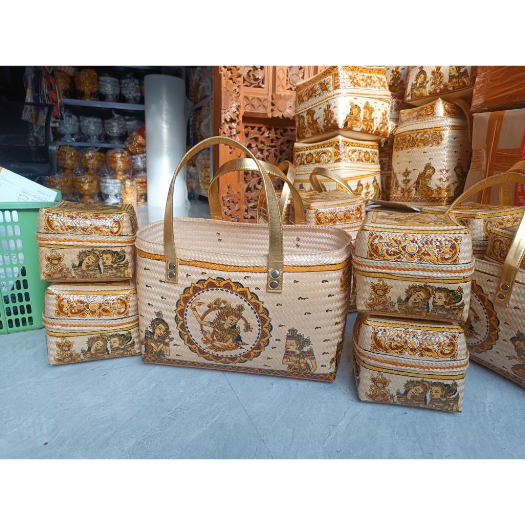 Jual tas keben wayang semi lukis isi 4 keben | Shopee Indonesia