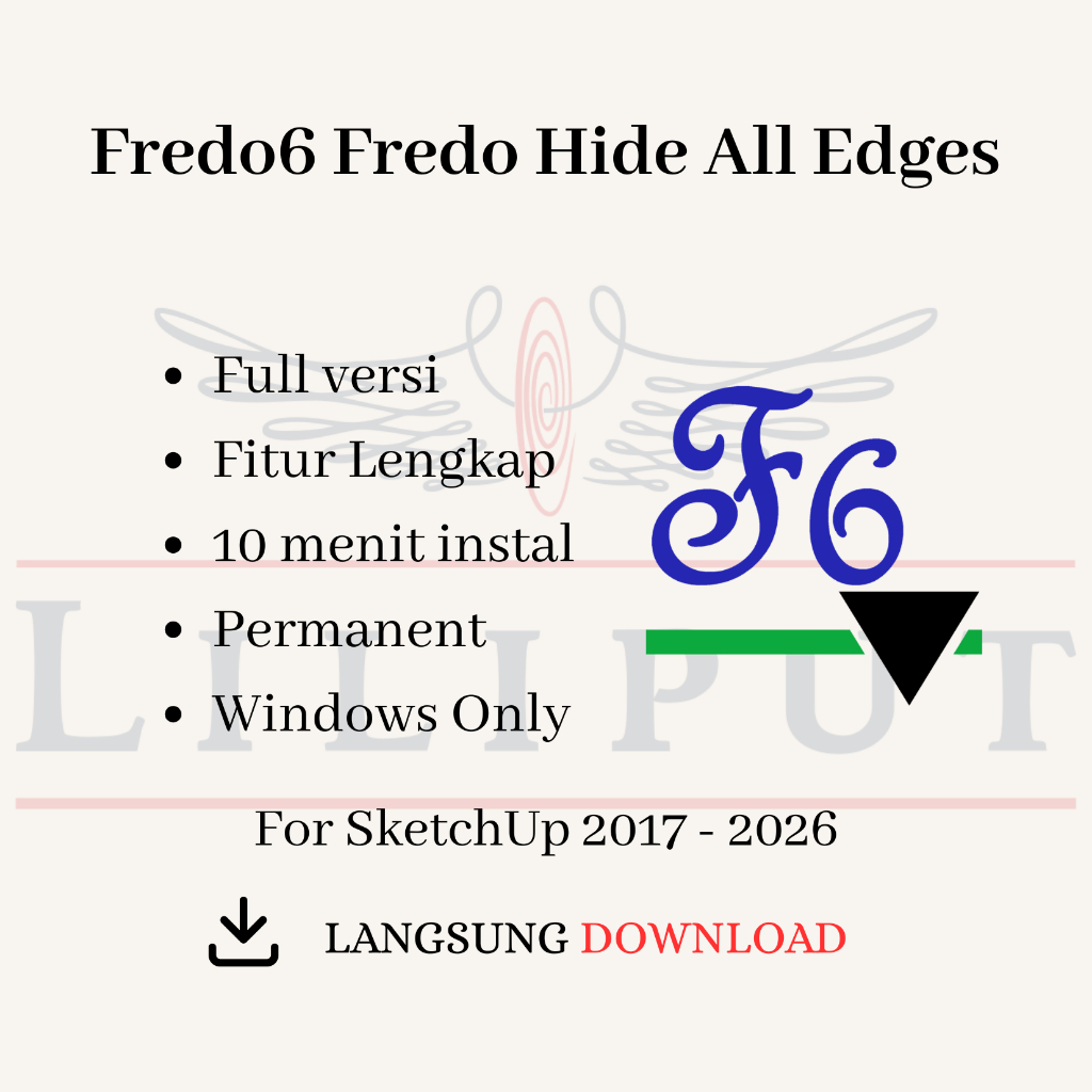 Jual Fredo6 Fredo Hide all Edges SketchUp Lisensi Seumur Hidup Tanpa ...