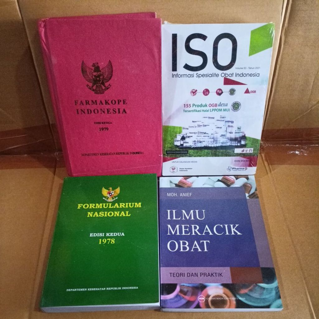 Jual paket buku farmasi isi 4/farmakope 3, ISO, imo, formularium ...