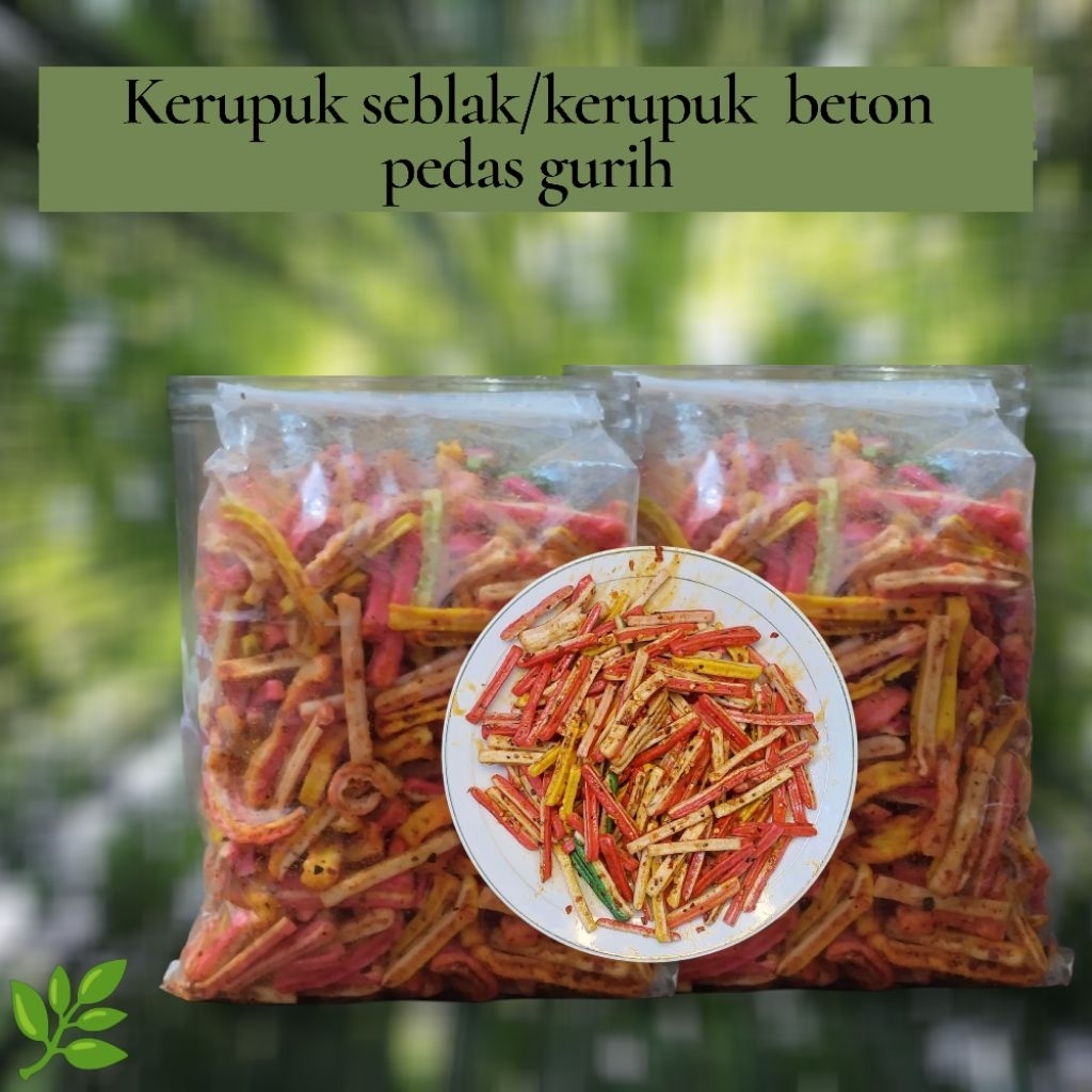 Jual Kerupuk seblak beton 500gr Renyah,enak gurih,pedas nikmat ...