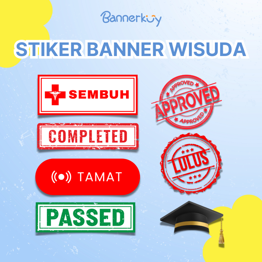 Jual Stiker Banner Wisuda Sidang | Stiker Lulus Transparan | Shopee ...